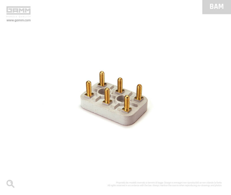 BAM terminal block in UL-approved aminoplastic with square-base clamps ...